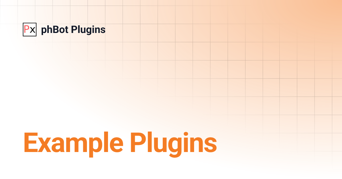 Example Plugins | phBot Plugins