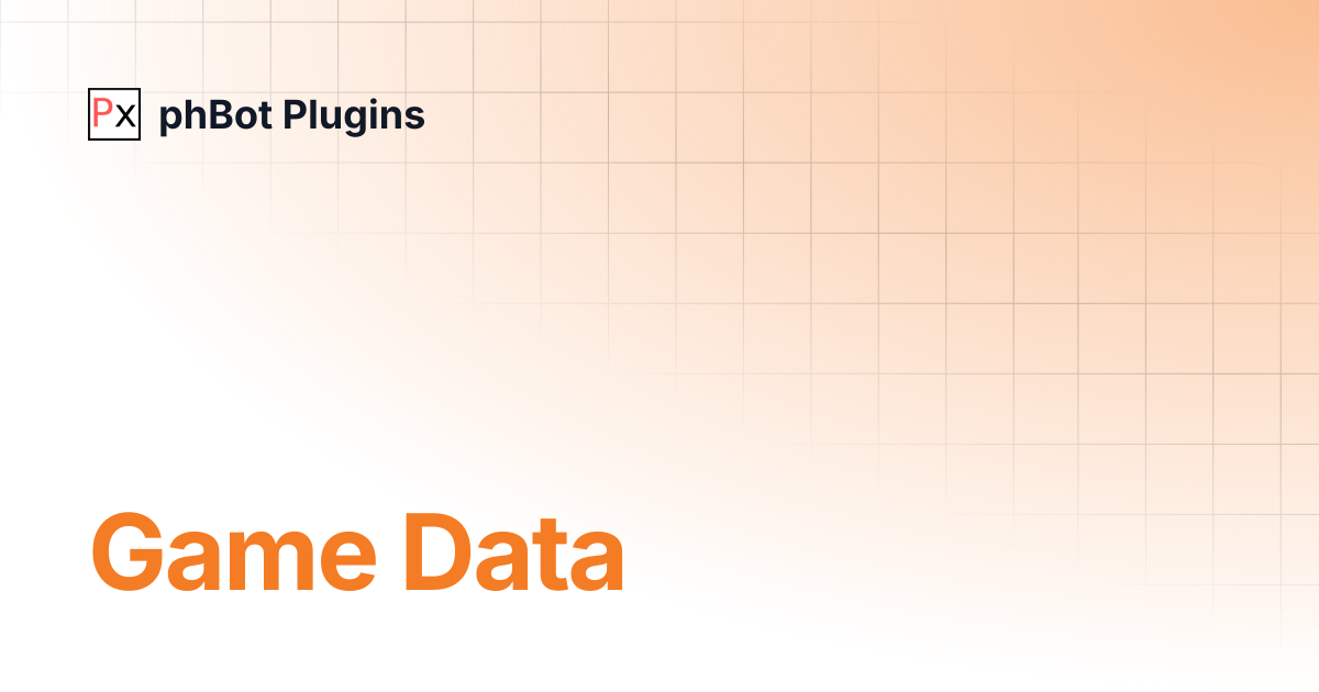 Game Data | phBot Plugins