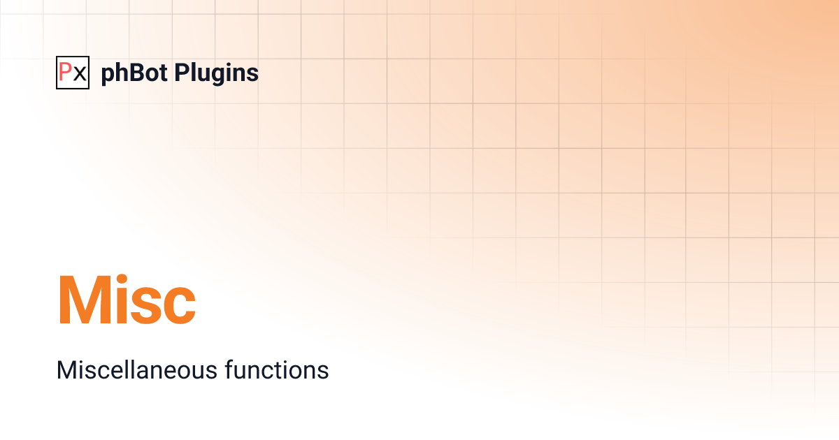 Misc | phBot Plugins