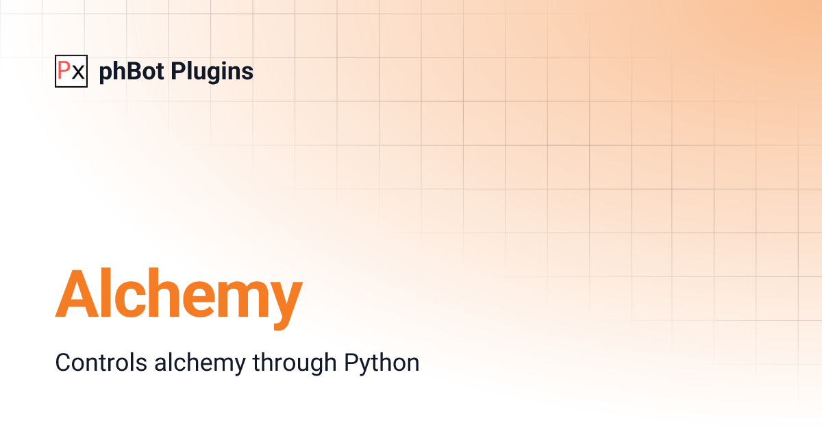 Alchemy | phBot Plugins